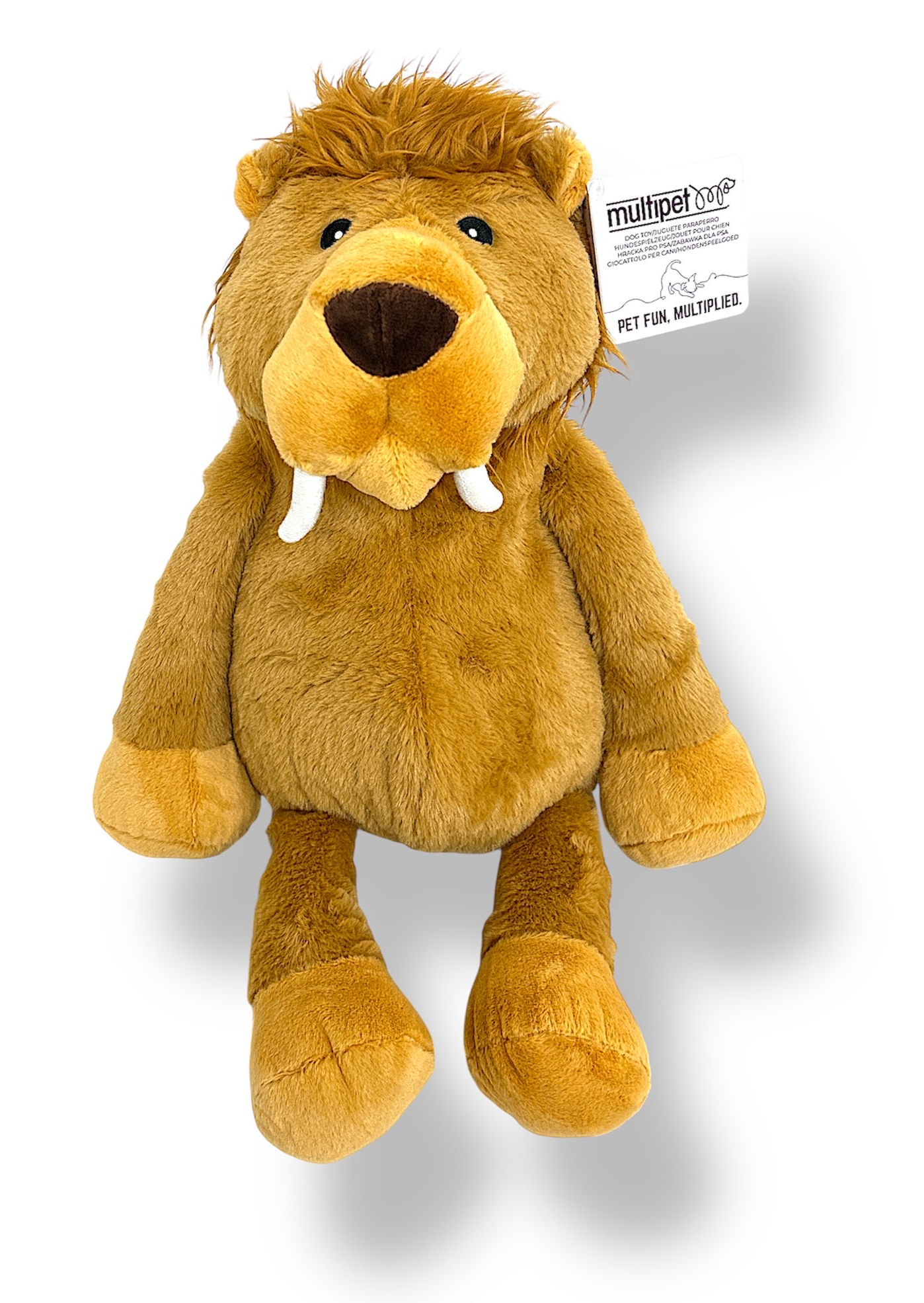 Multipet Sabertooth Tiger Large 14" Plush Squeaky Toy – Wundapets