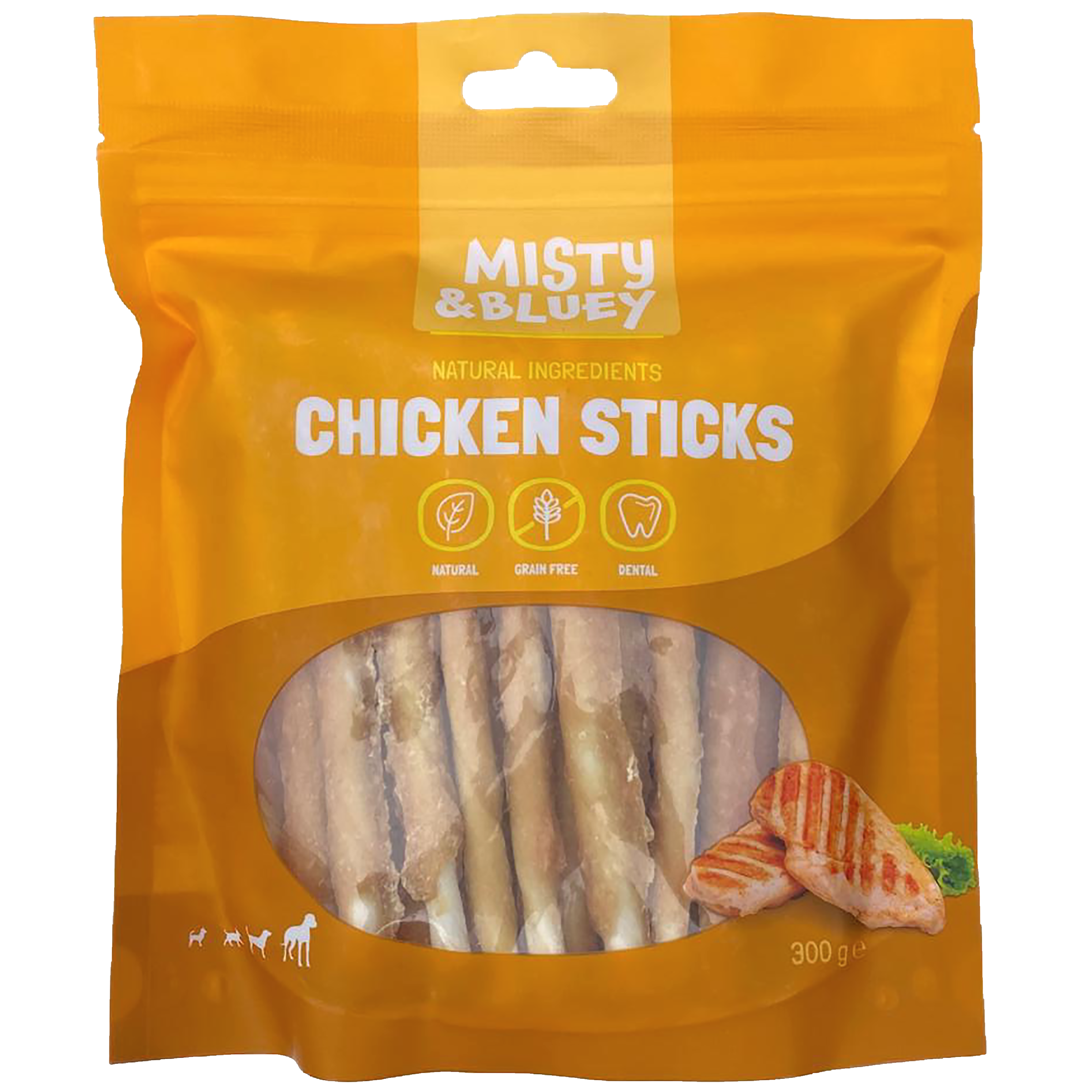 Misty & Bluey Chicken Sticks 300g – Wundapets