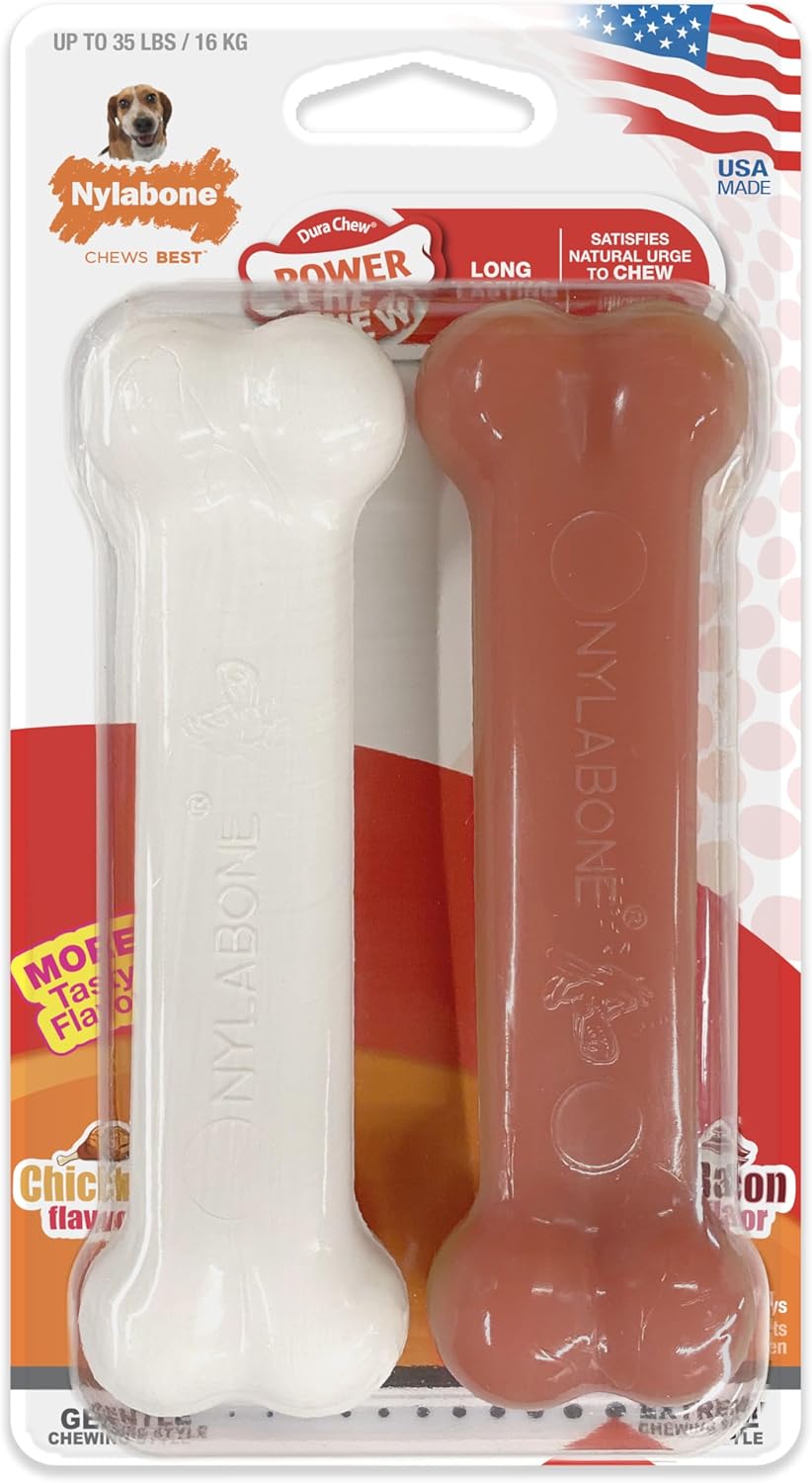 Nylabone Durachew Wolf Twin Pack Chicken & Bacon – Wundapets