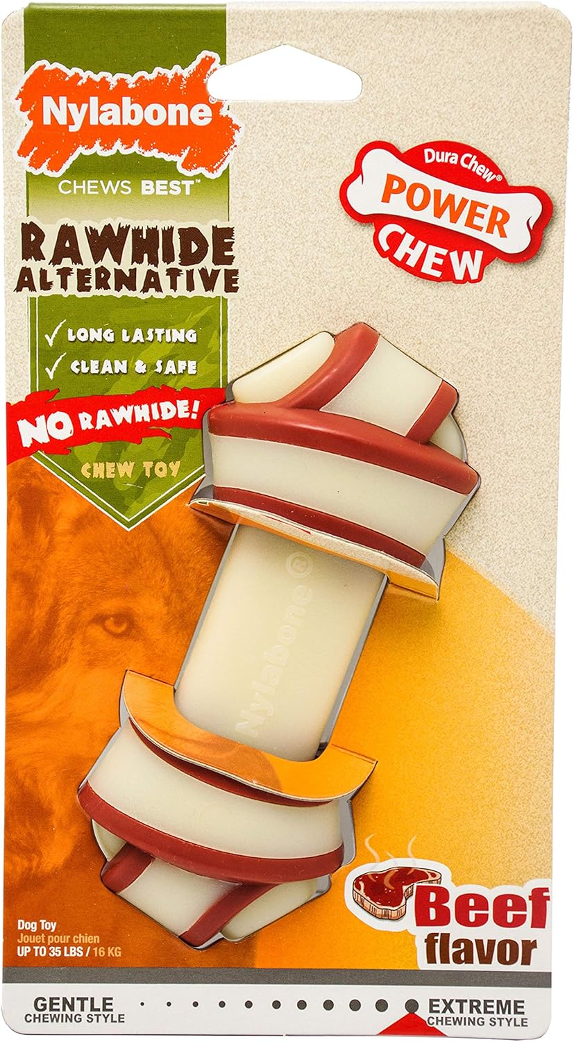Nylabone Rawhide Knot Bone Beef Medium – Wundapets